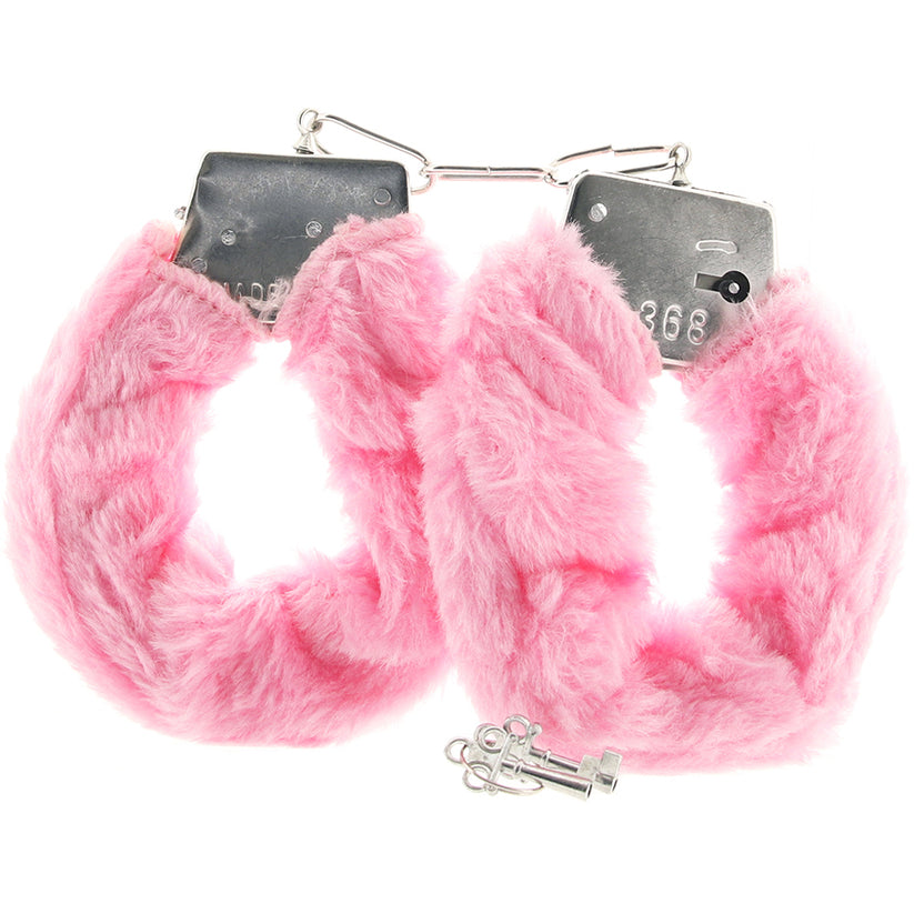 Playful Furry Cuffs with Keys in Pink – PinkCherry