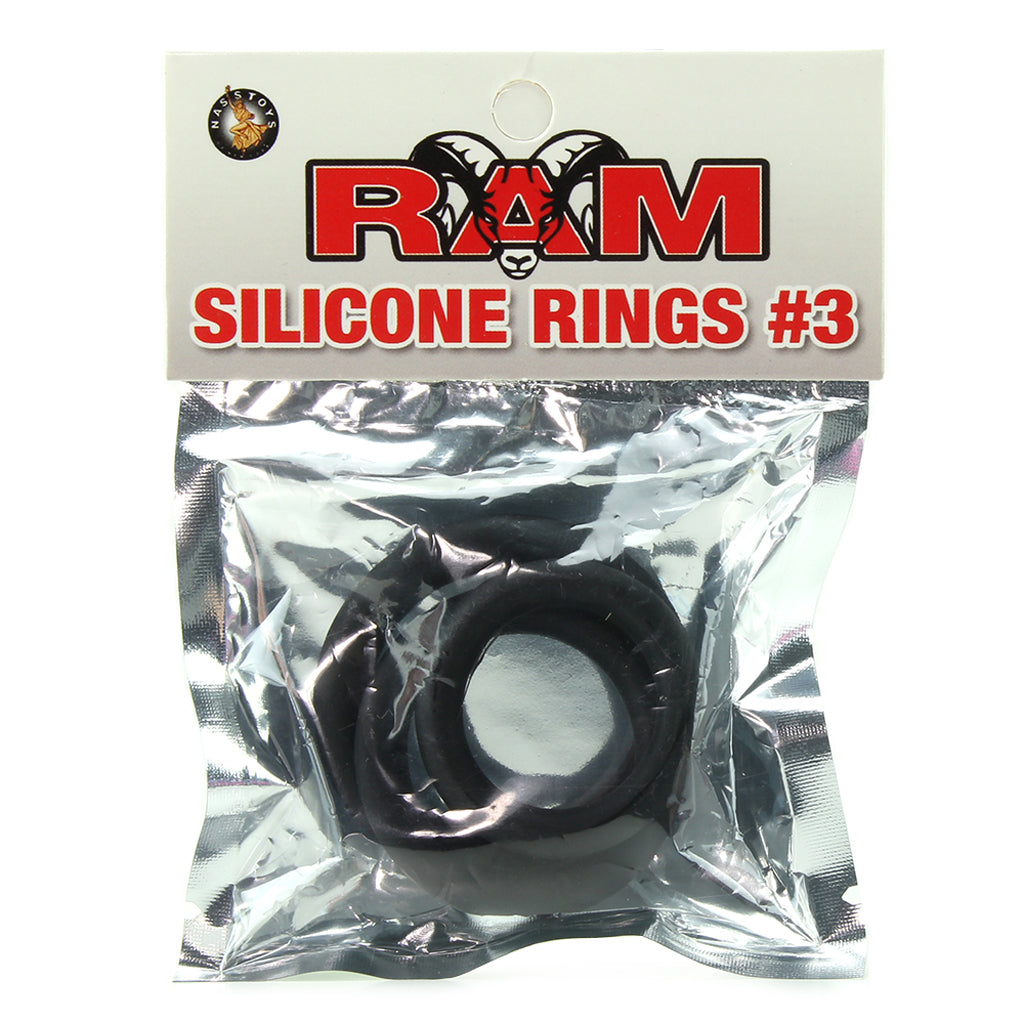 Ram Silicone Cock Rings #3 in Black – PinkCherry