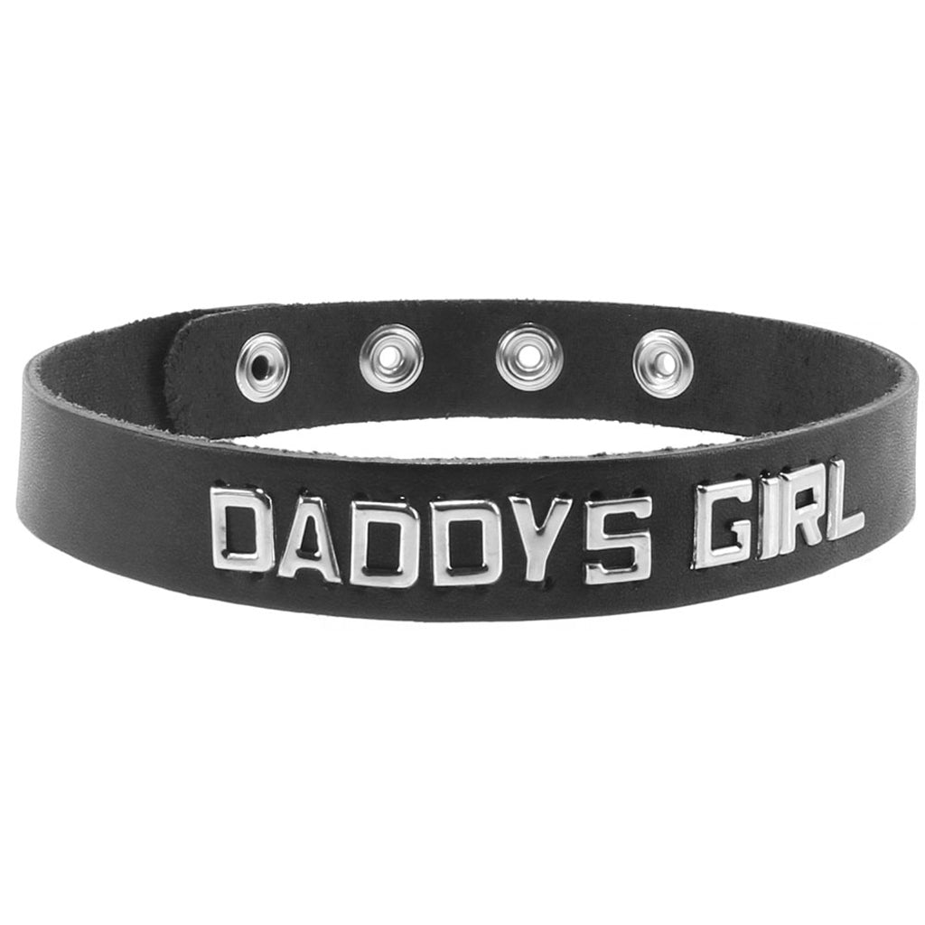 Daddy's Girl Leather Word Band Collar – PinkCherry