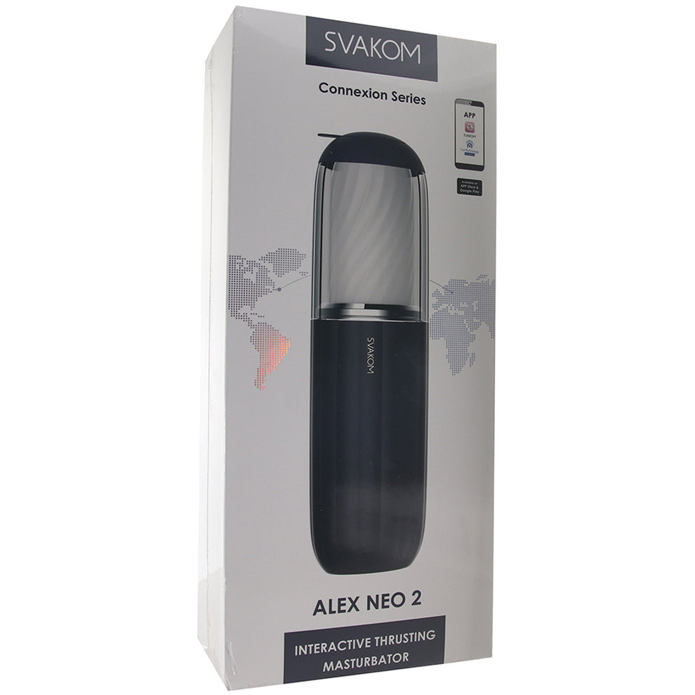 Alex Neo 2 Interactive Thrusting Masturbator in Dark Blue – PinkCherry